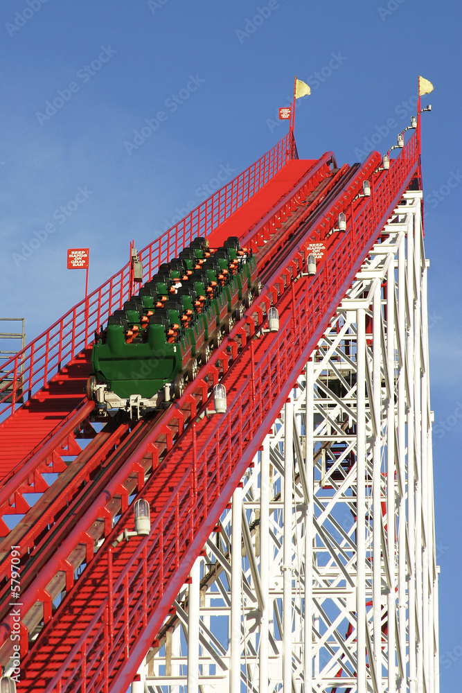 Roller Coaster and Car Stock Photo | Adobe Stock