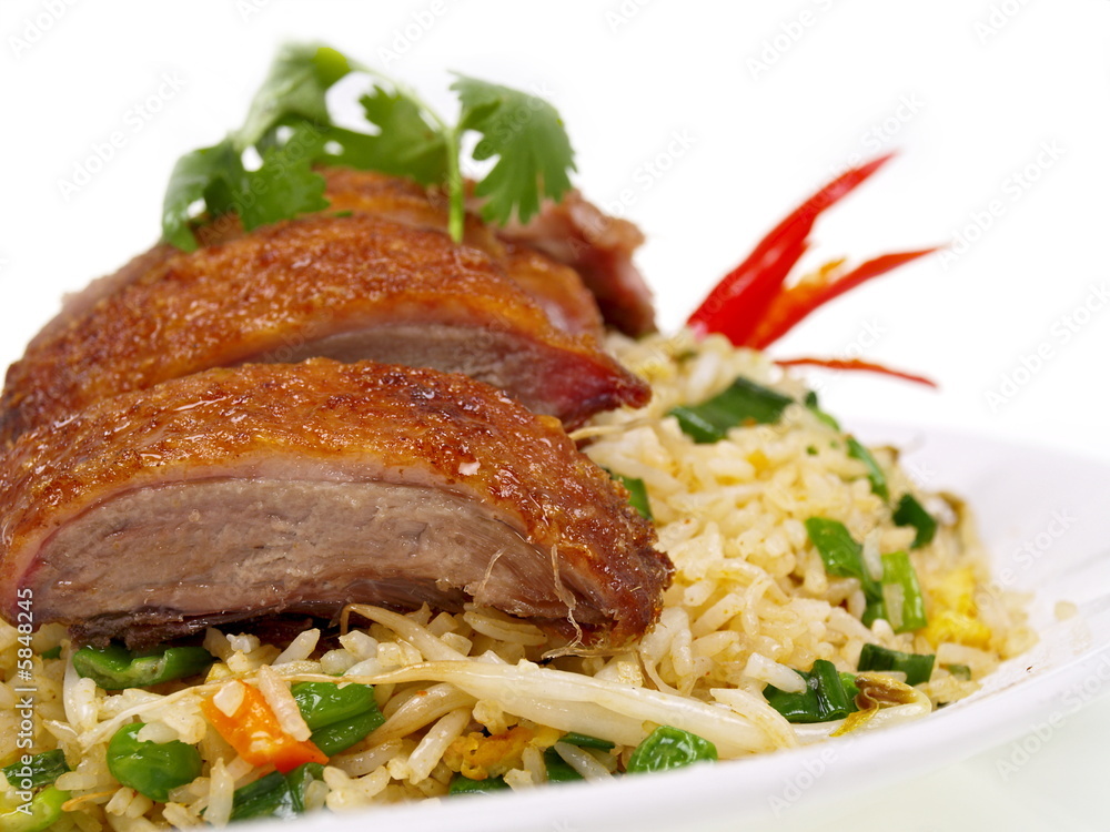 gebratener reis mit hongkong ente Stock 写真 | Adobe Stock