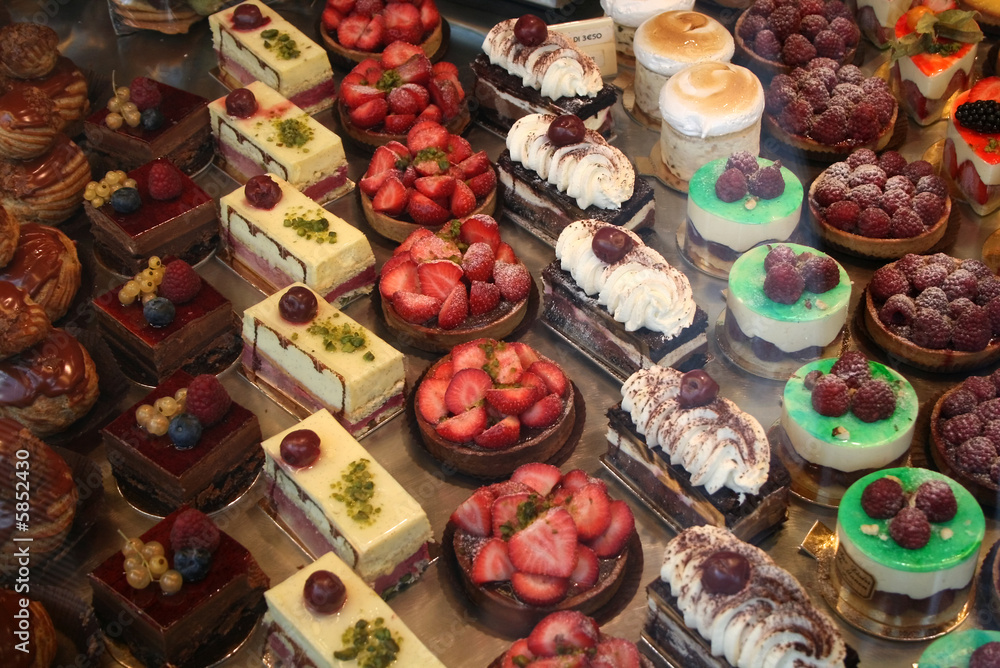 Pastry Display in Paris, France Stock Photo | Adobe Stock