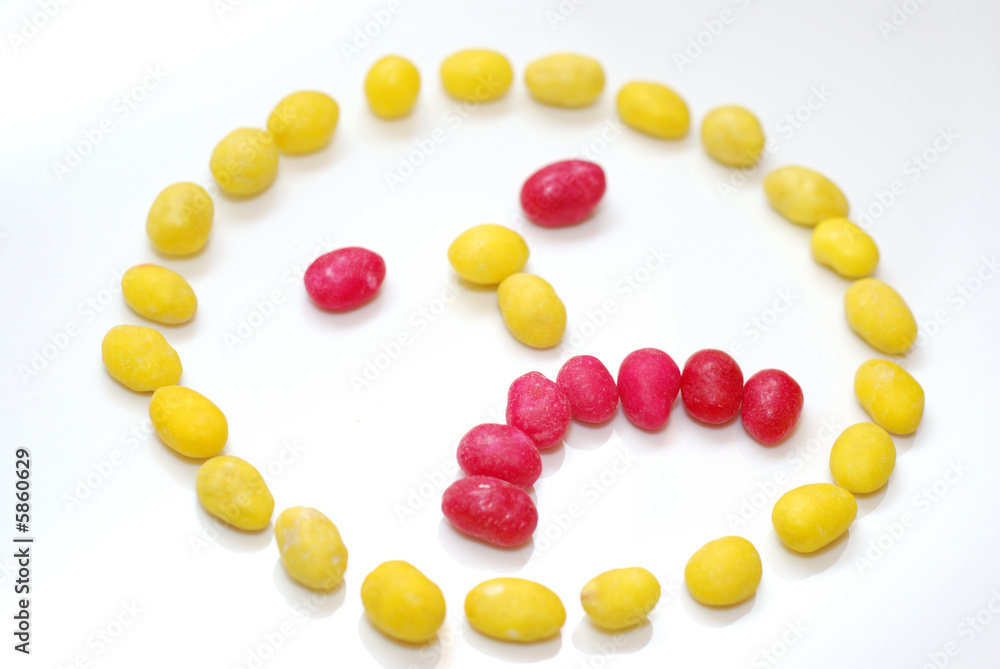jelly bean sad face Stock Photo | Adobe Stock
