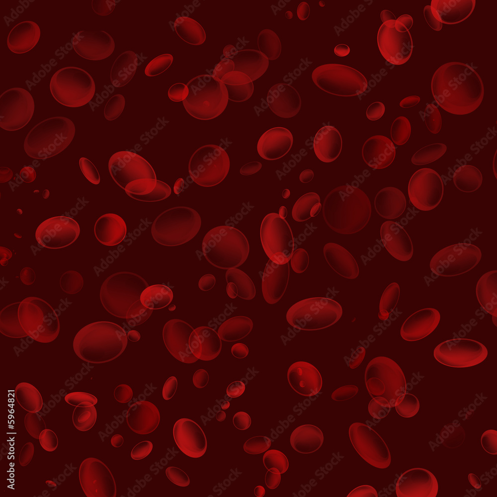 Red blood cells on a maroon background floating Stock Illustration ...