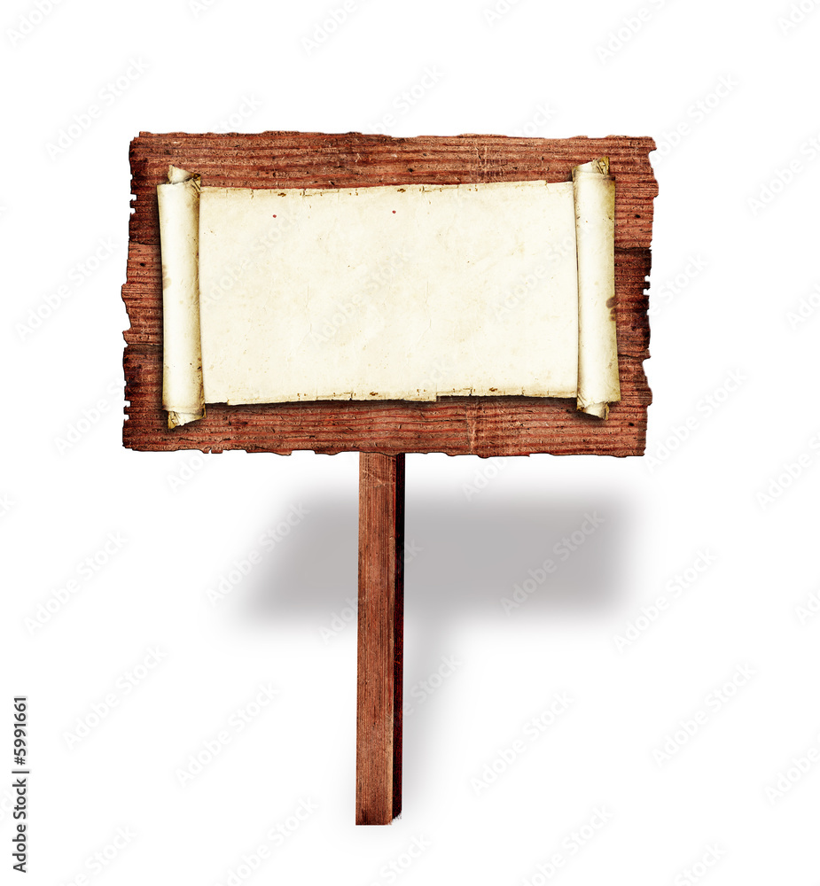 schild mit zettel Stock Photo | Adobe Stock