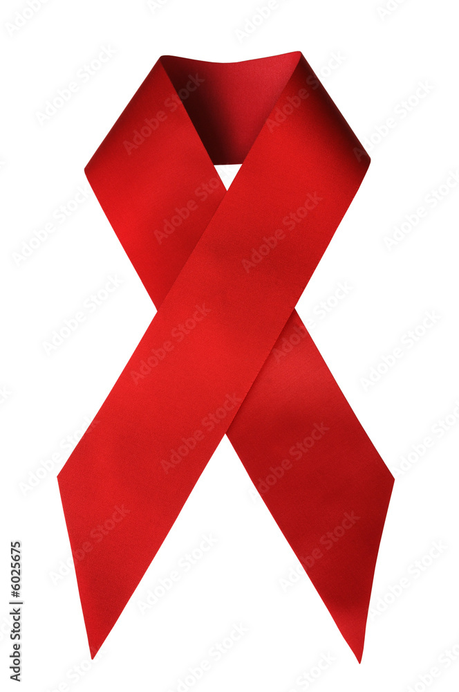 Red Ribbon, symbol for solidarity with HIV positive and AIDS Stock ...