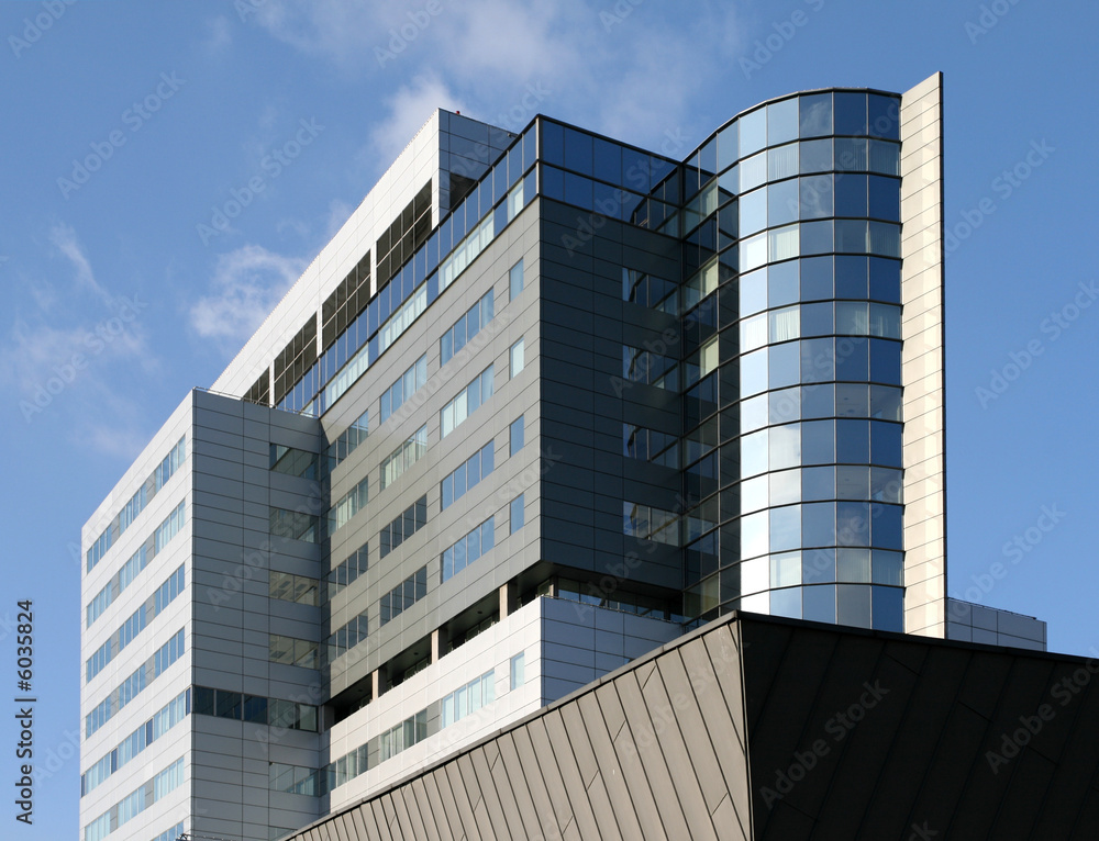 Super modern skyscraper office building. High rise architecture. Stock ...