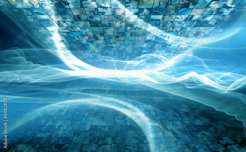 Information space. Made from my photos, cyberspace concept Stock ...