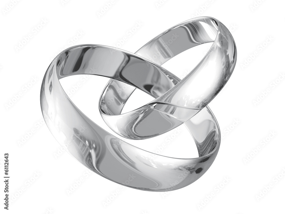 Silver Wedding Rings Stock Illustration | Adobe Stock