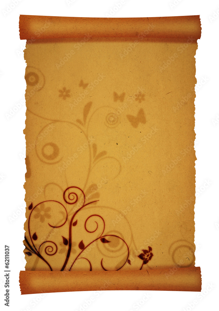 old scroll page background with ornaments Stock Illustration | Adobe Stock