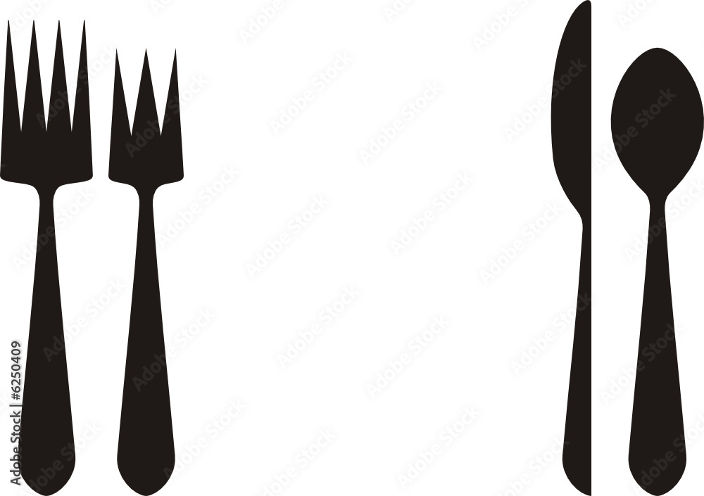siluetas de cubiertos Stock Vector | Adobe Stock