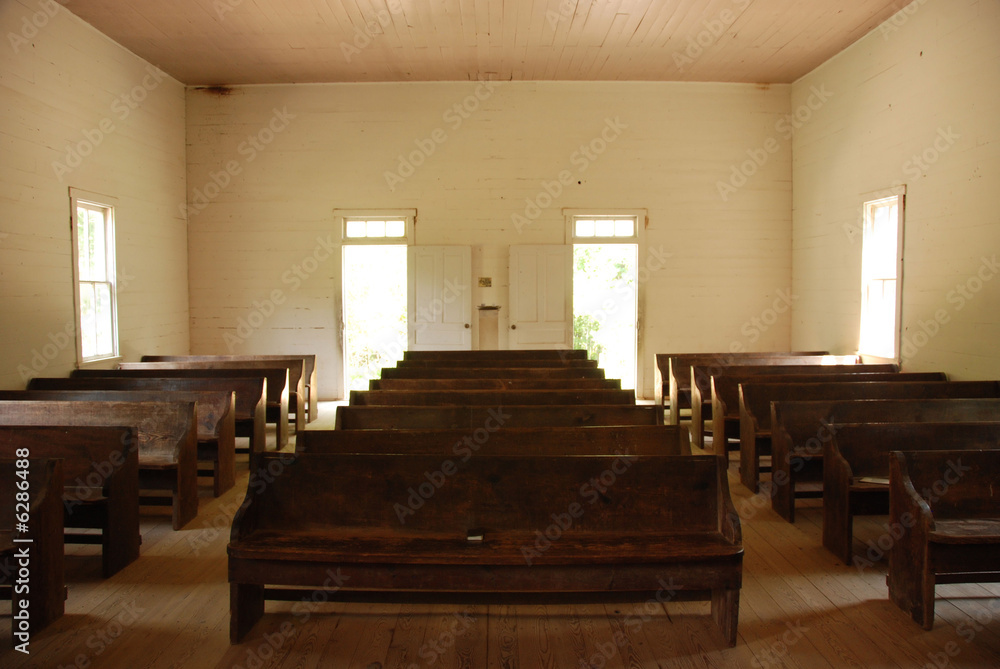 Interior of empty church Stock Photo | Adobe Stock