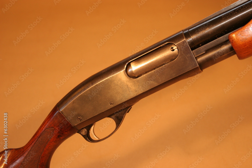Pump-action shotgun Stock Photo | Adobe Stock