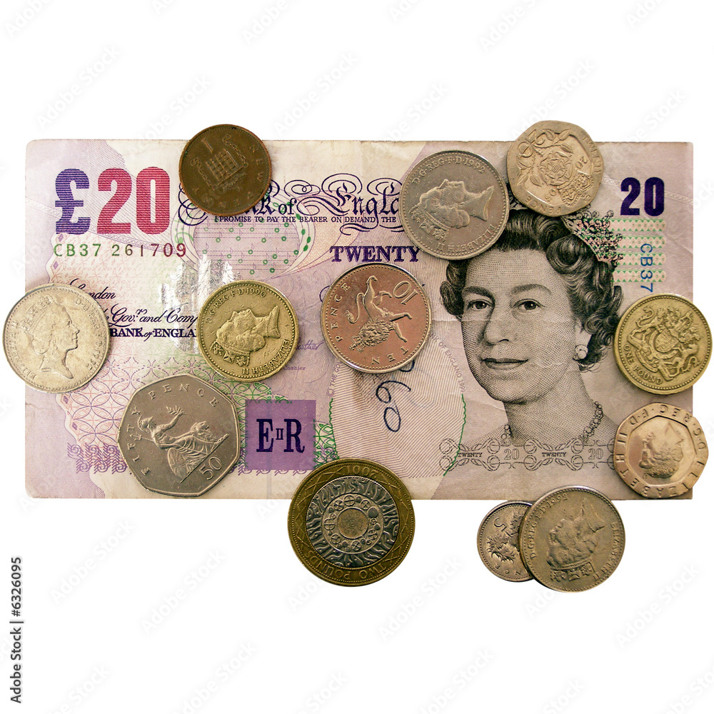 Money Pounds And Pence Pound Notes And Penny Coins Stock Foto Money Pounds And Pence Pound Notes And Penny Coins Stock Foto