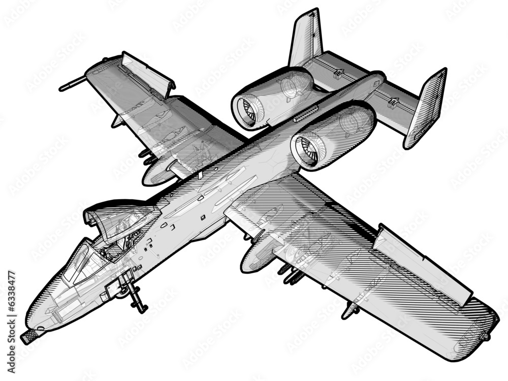 A 10 Thunderbolt Drawing