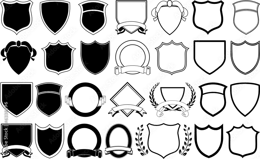 Logo Elements - Various shields and crests Stock Vector | Adobe Stock