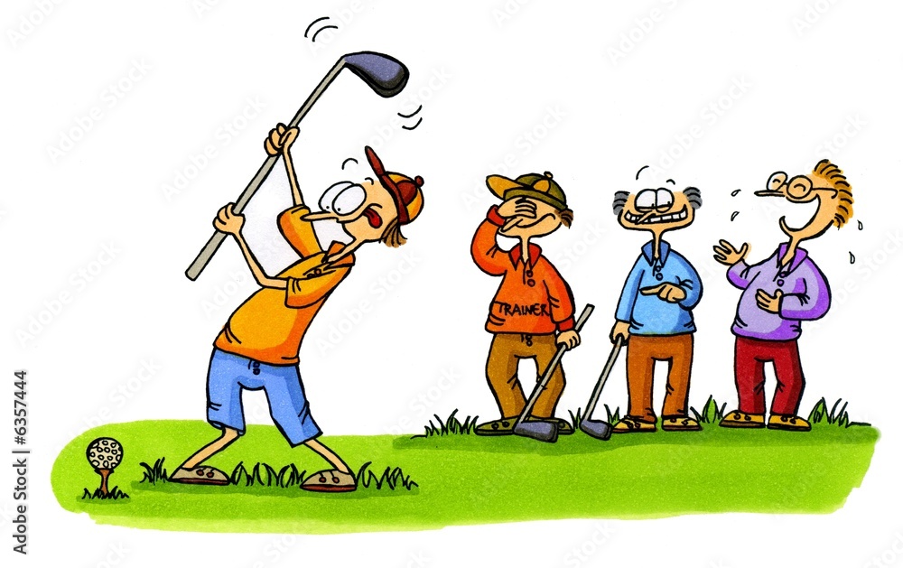 Golf Cartoons Serie Bild 1 Stock Illustration | Adobe Stock