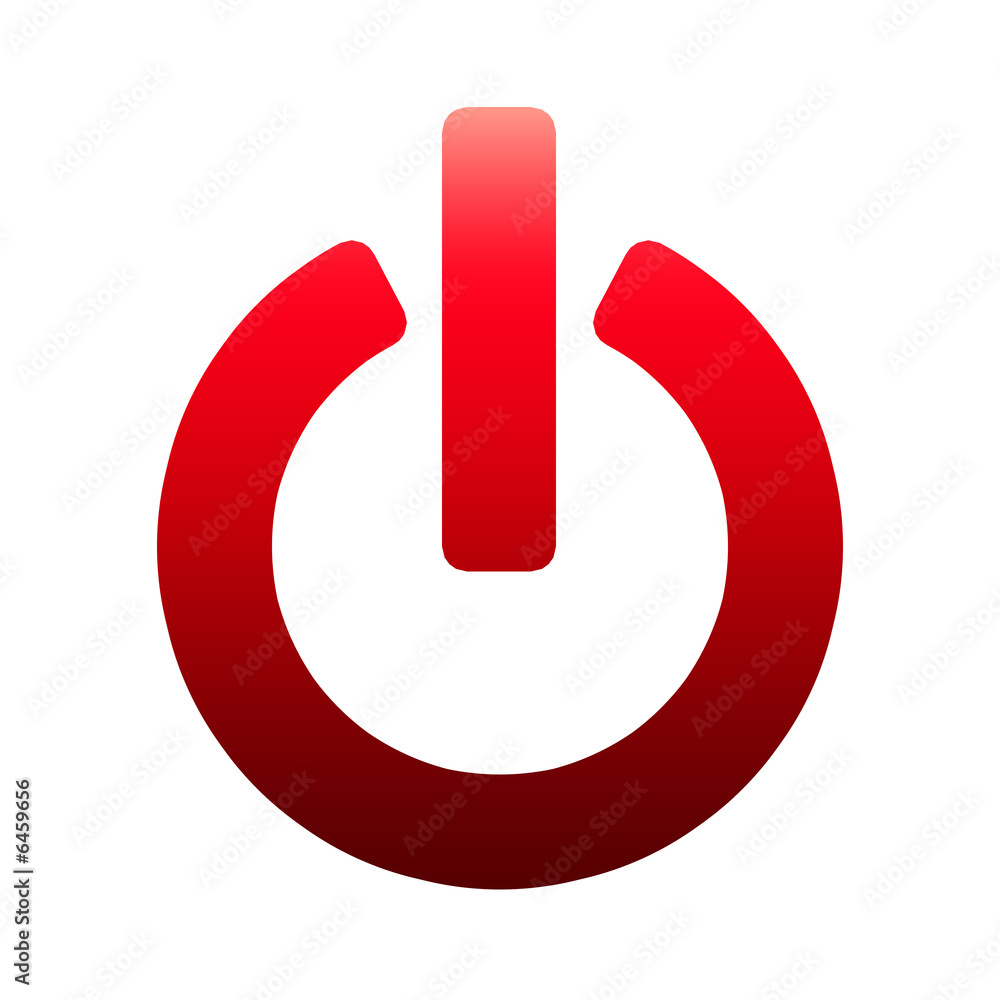Power Symbol - red Stock Illustration | Adobe Stock