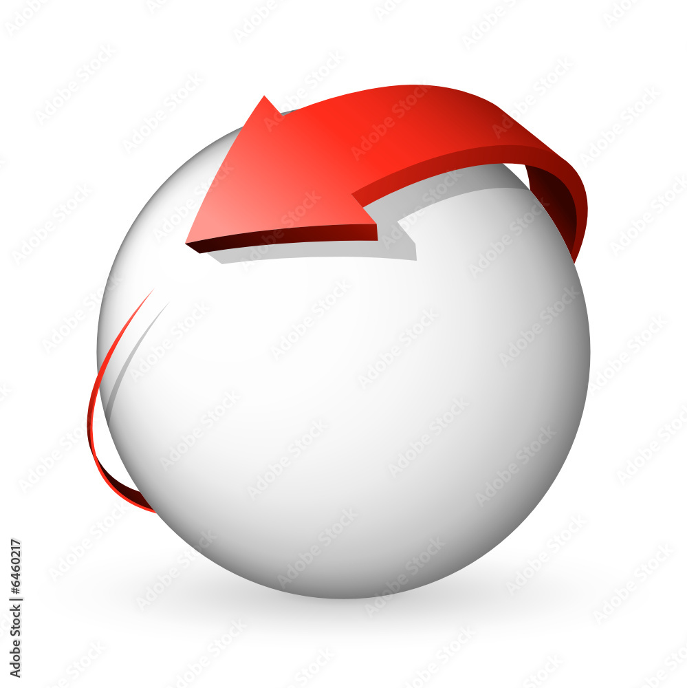 Vecteur Stock logo rond avec flèche rouge | Adobe Stock