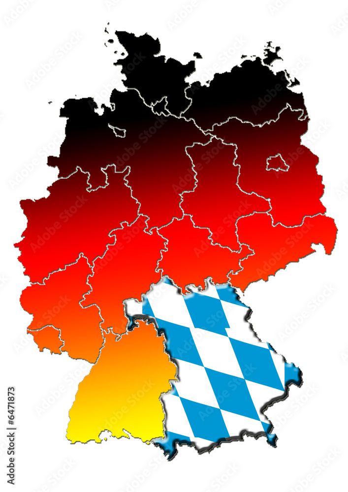 Deutschland Bayern Bundesland Stock Illustration | Adobe Stock