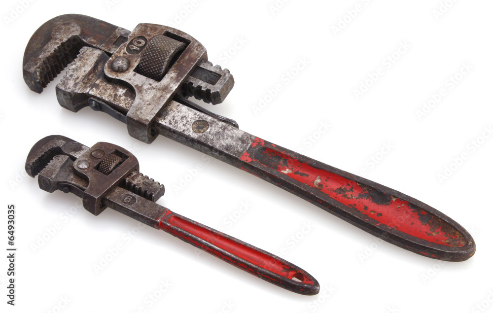 Vintage Pipe Wrenches Stock Photo | Adobe Stock