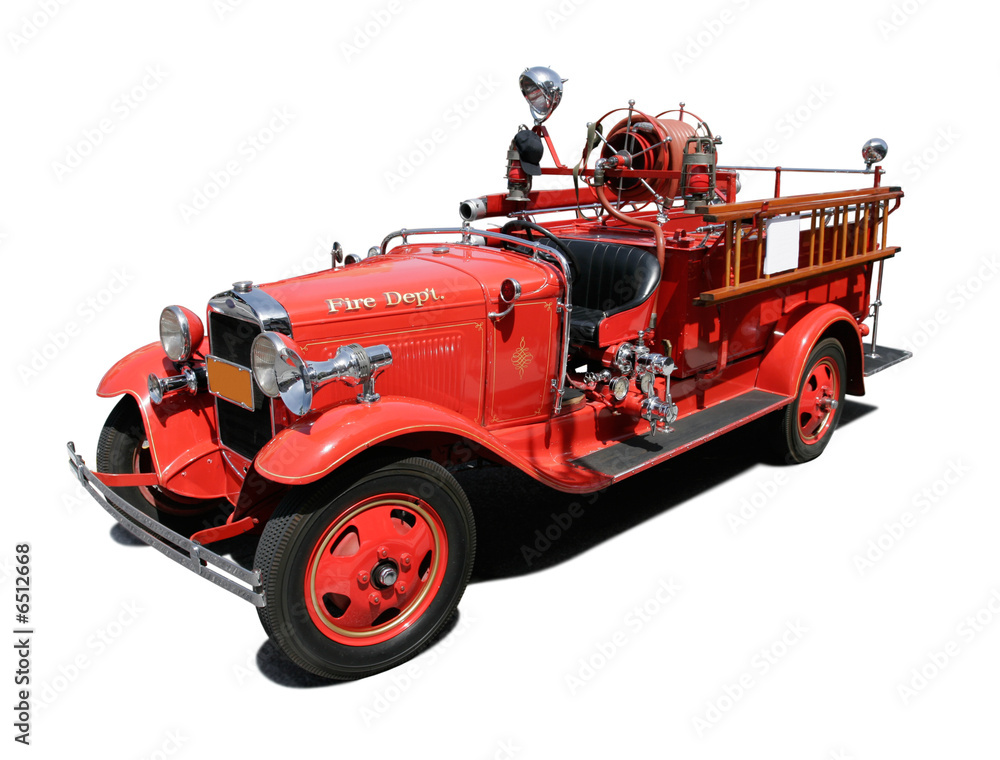 Vintage Fire Engine Stock Photo | Adobe Stock