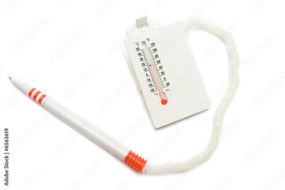 pencil and thermometer Stock Photo | Adobe Stock