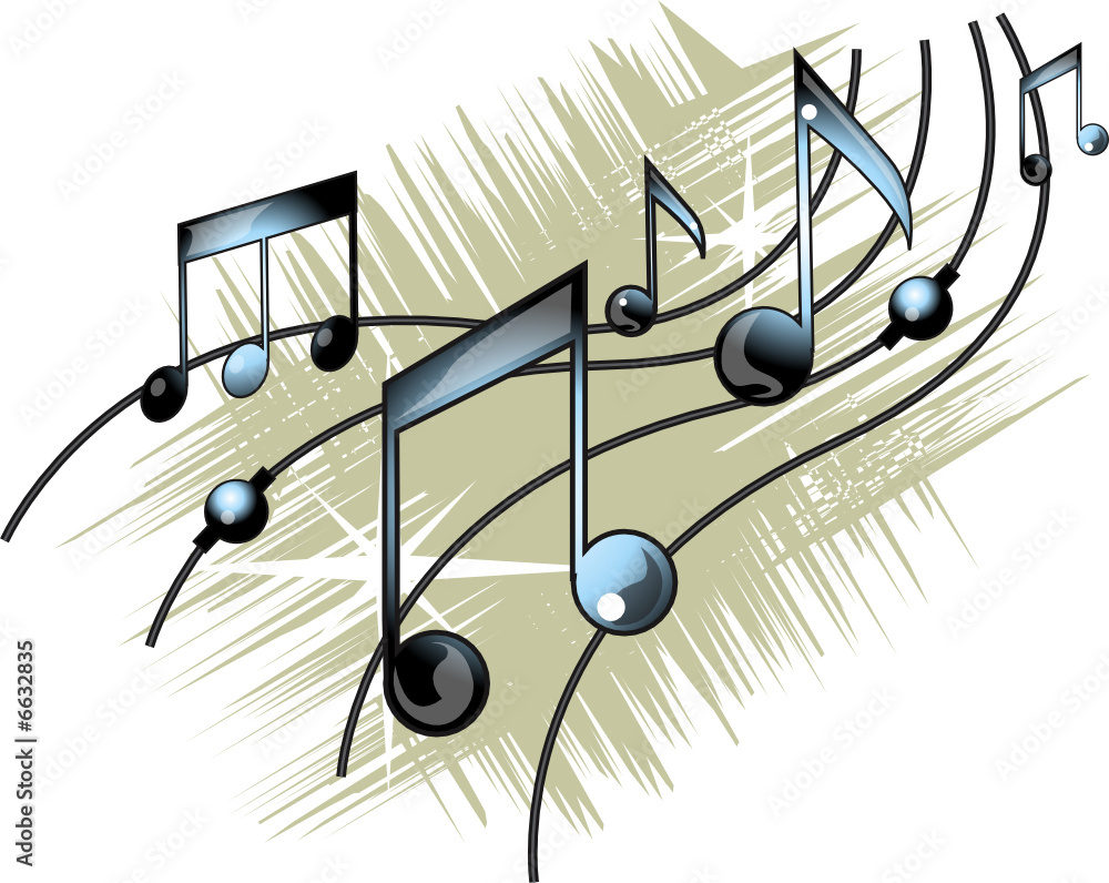 notas musicales Stock Vector | Adobe Stock