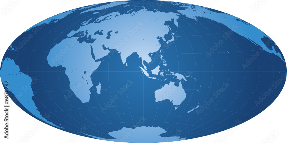 world map asia centered