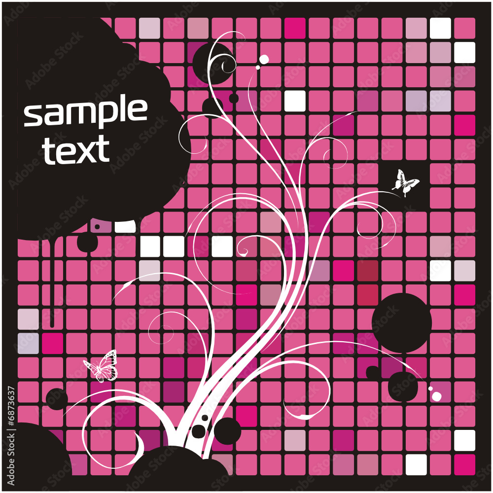 Vector pattern with butterflies. Template vector flyer Stock Vector ...