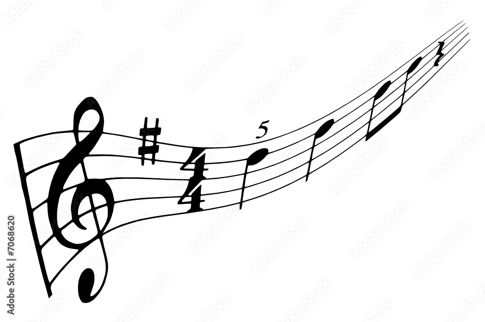 Musiknoten Stock Vector | Adobe Stock