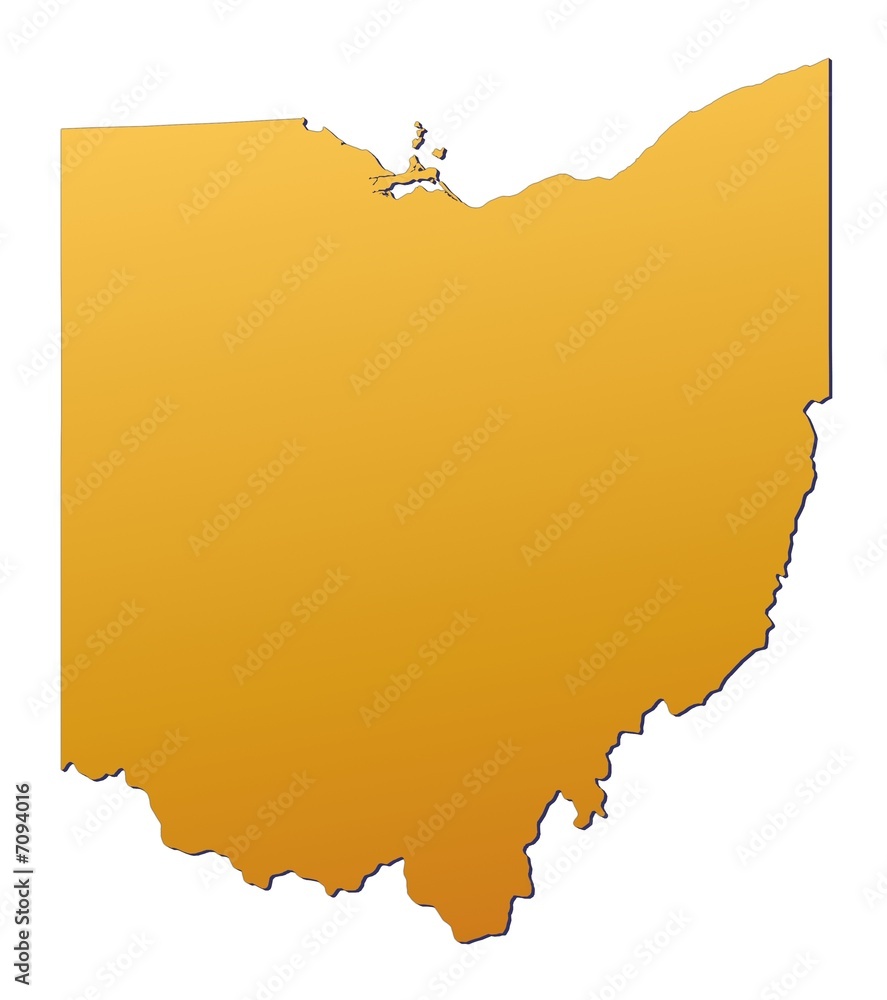 Ohio (USA) map filled with orange gradient Stock Illustration | Adobe Stock