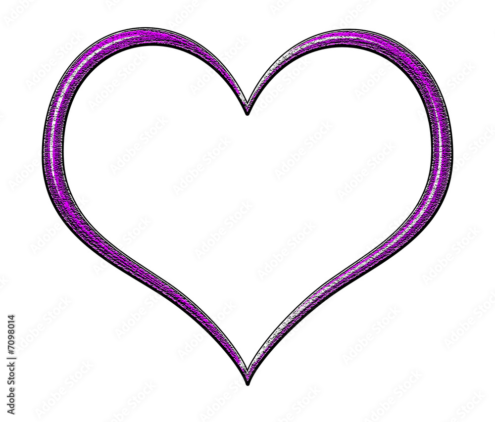 Purple Grunge Heart Outline Stock Illustration | Adobe Stock