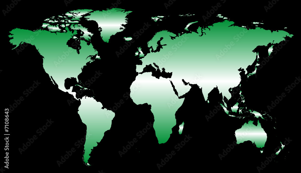 Map Globe Green (Europe centred) Stock Vector | Adobe Stock