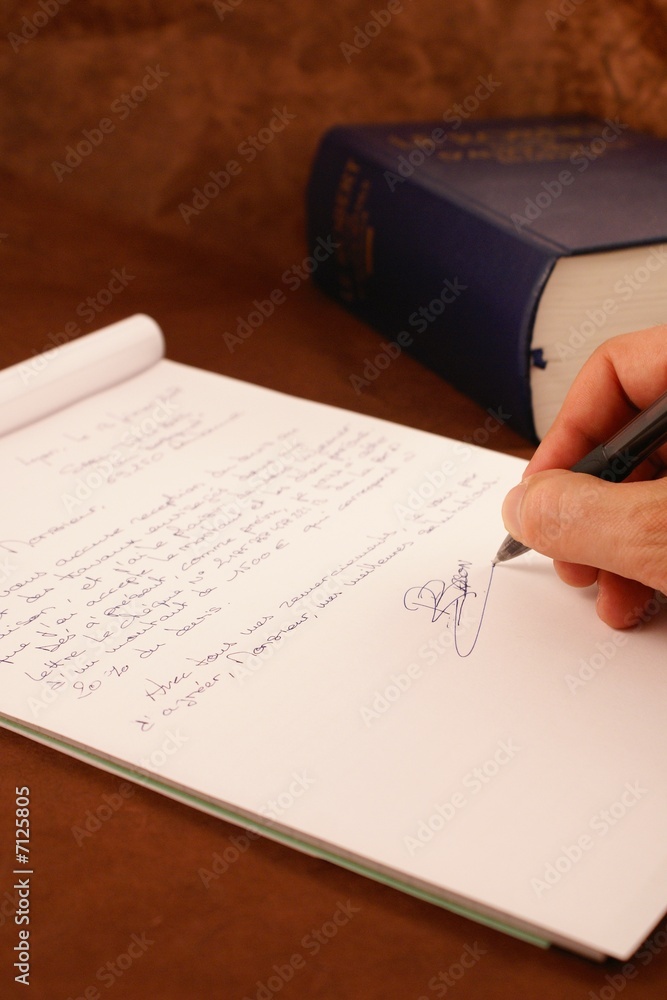 conclusion d'une lettre manuscrite Stock Photo | Adobe Stock