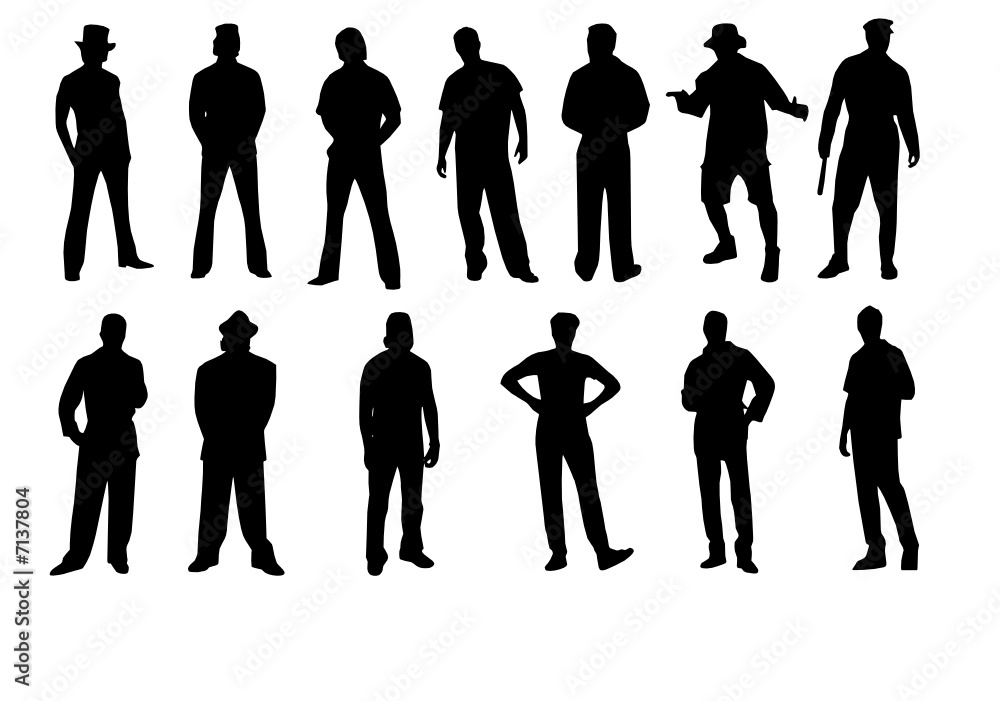 isolated men figure Stock Vector | Adobe Stock