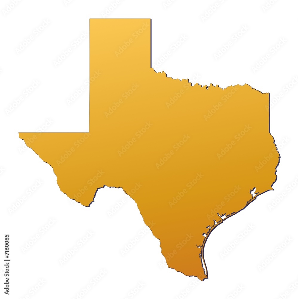 Texas (USA) map filled with orange gradient Stock Illustration | Adobe ...