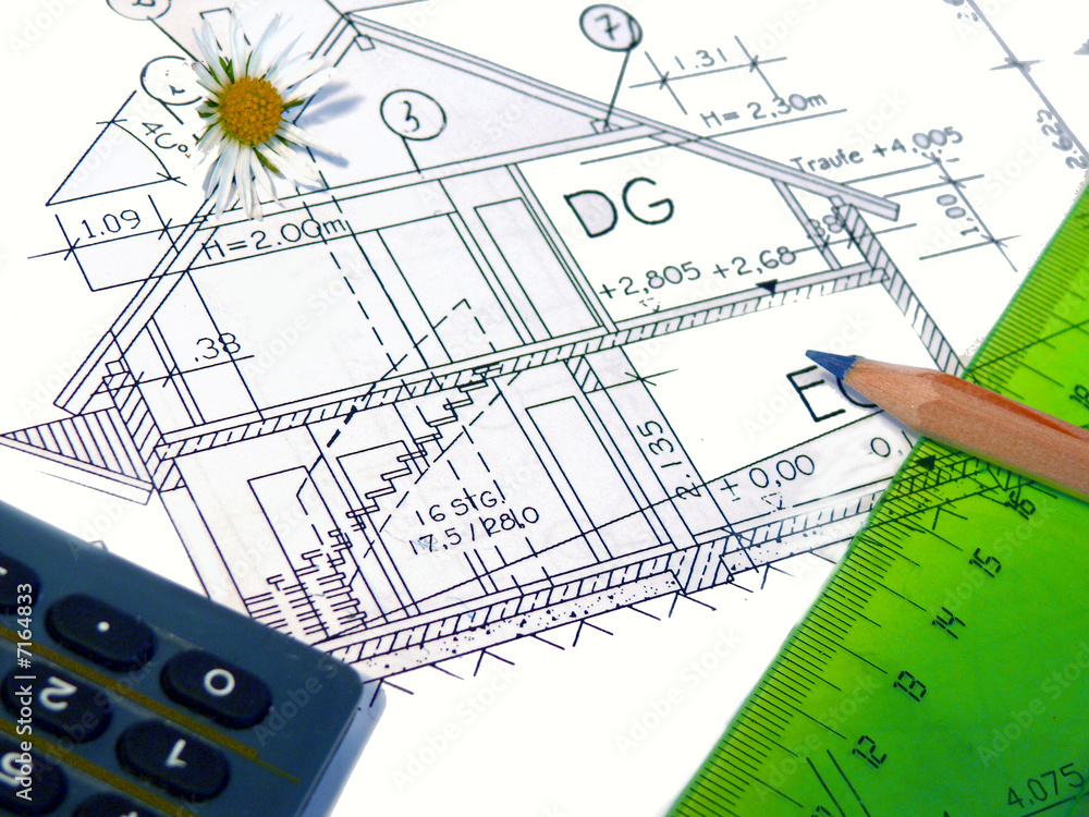 Bauplan,Hausbau. Stock Photo | Adobe Stock