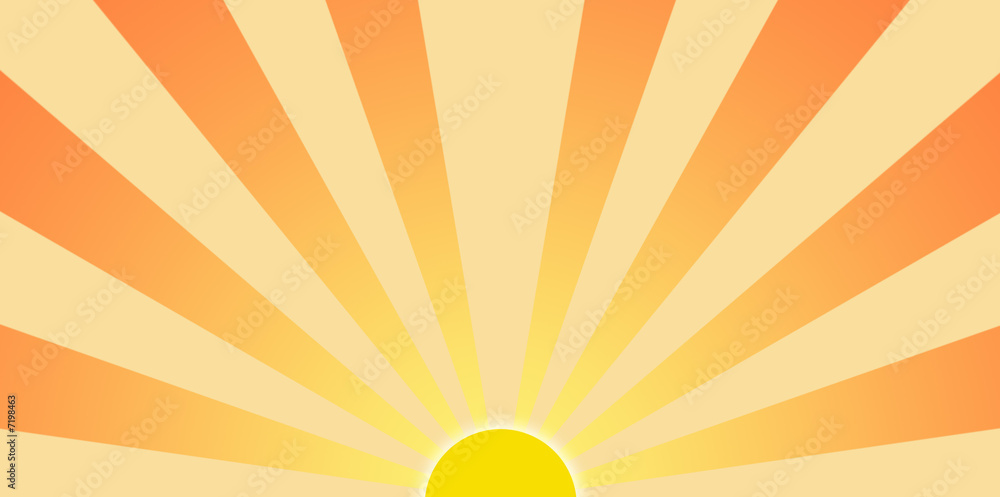 Setting Sun Graphic Clip Art Stock Illustration | Adobe Stock
