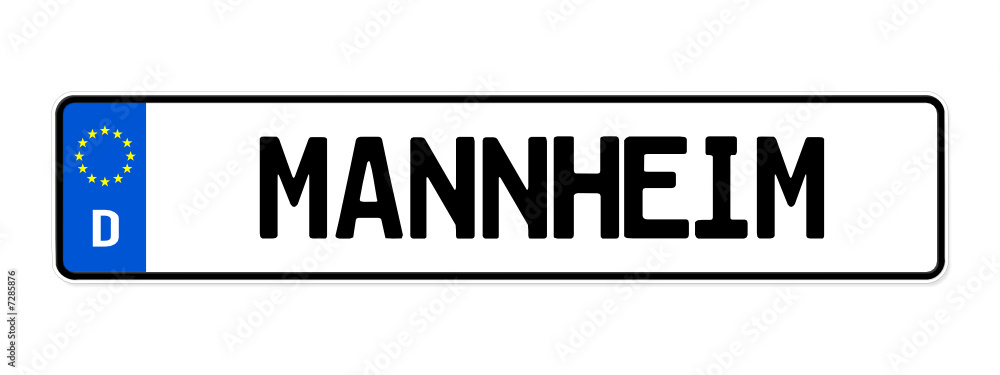 kennzeichen mannheim Stock-Vektorgrafik | Adobe Stock