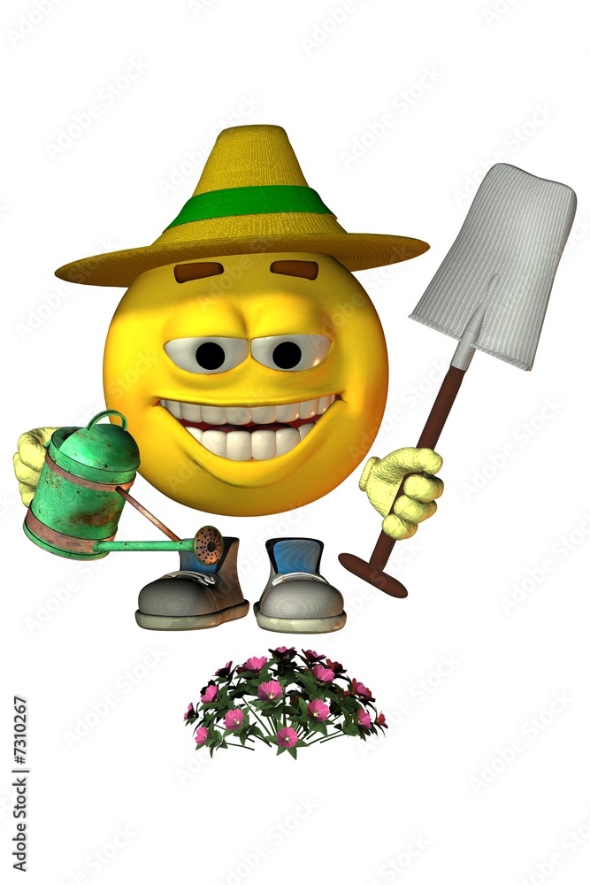 Gärtner Smilie Stock-Illustration | Adobe Stock