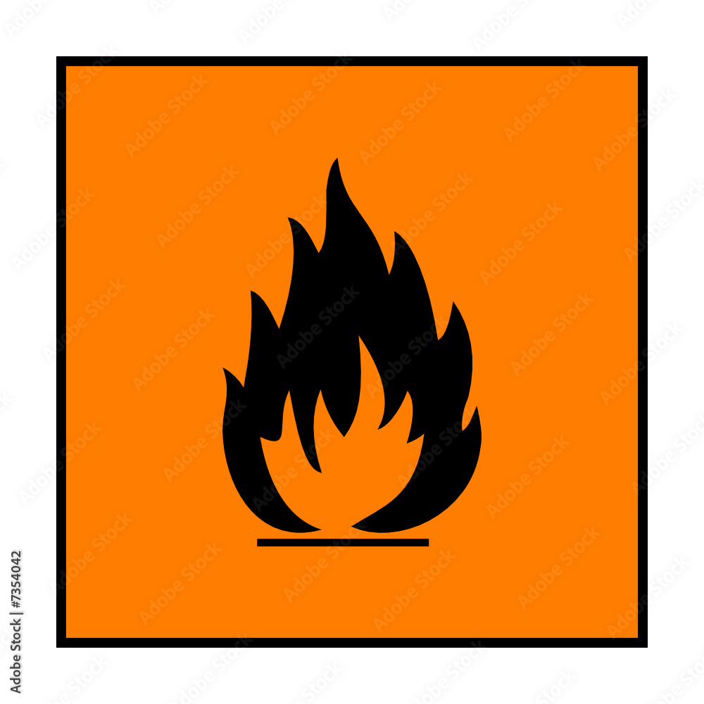 symbol leicht entzündlich Stock-Vektorgrafik | Adobe Stock