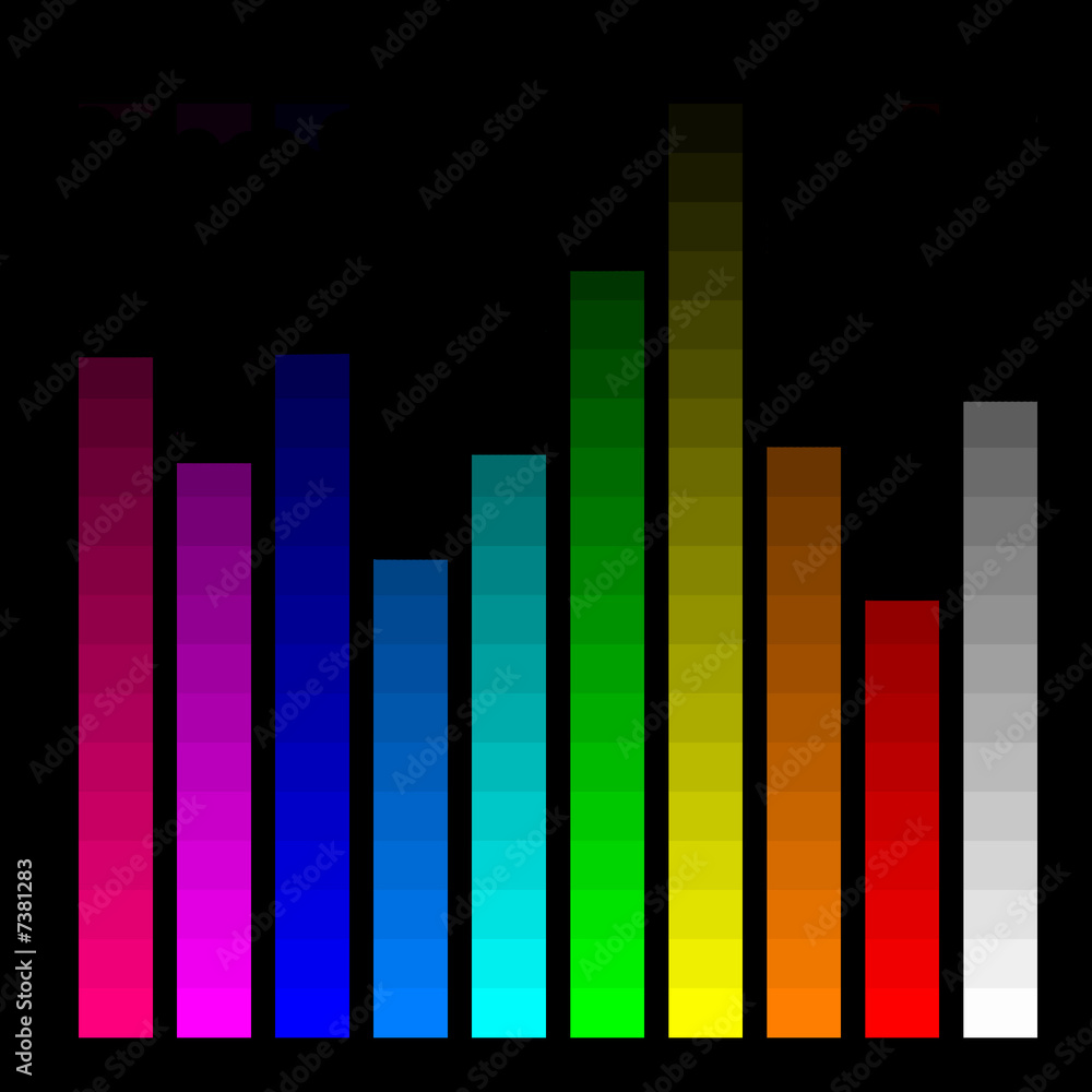 color bars for monitor calibration Stock Illustration | Adobe Stock