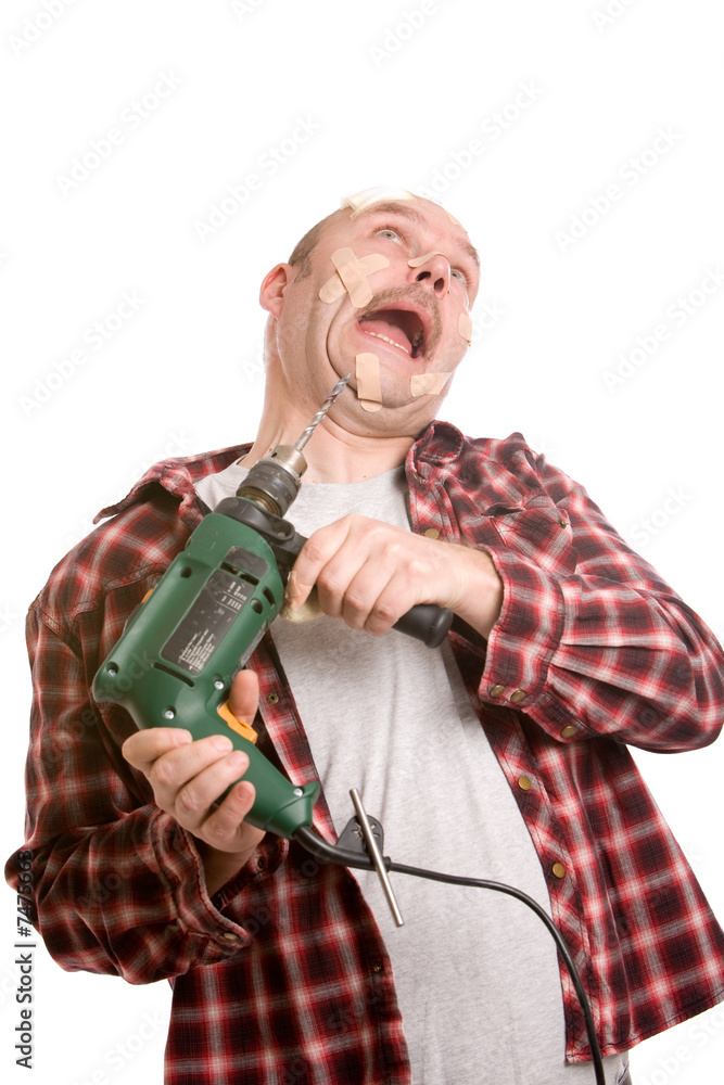 Dangerous drill machine Stock Photo | Adobe Stock