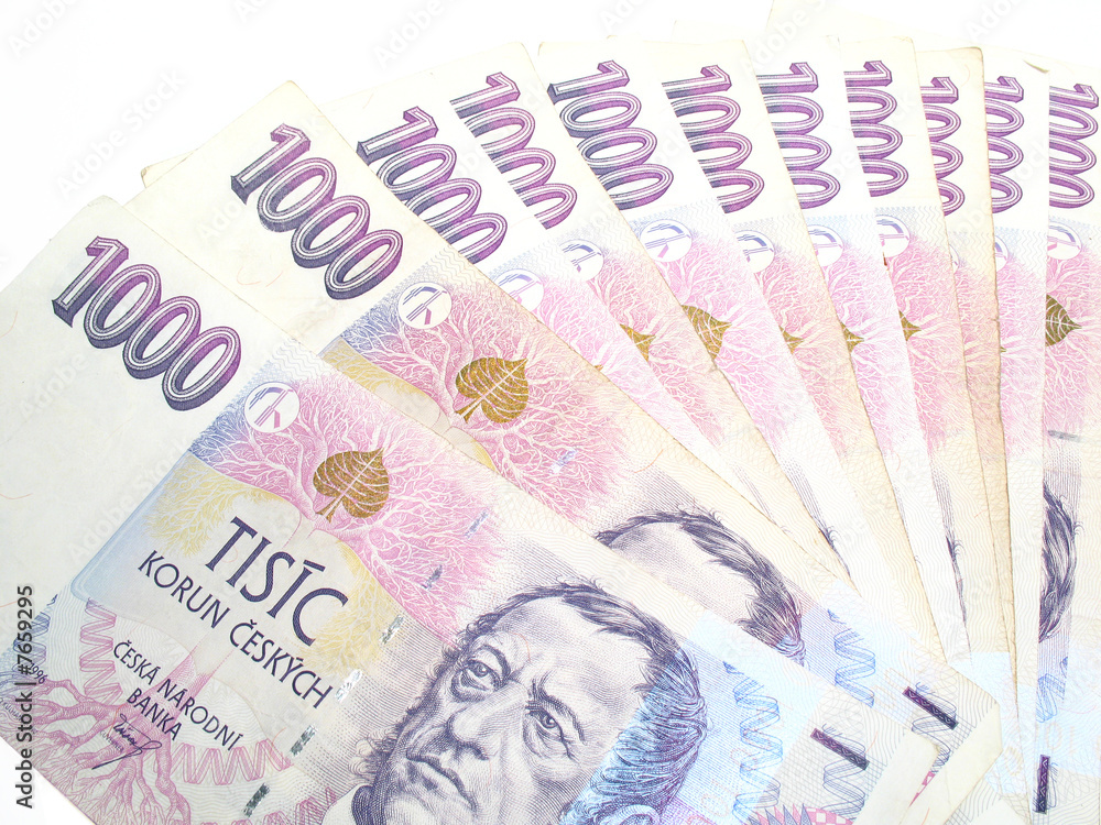 Czech banknotes Stock Photo | Adobe Stock