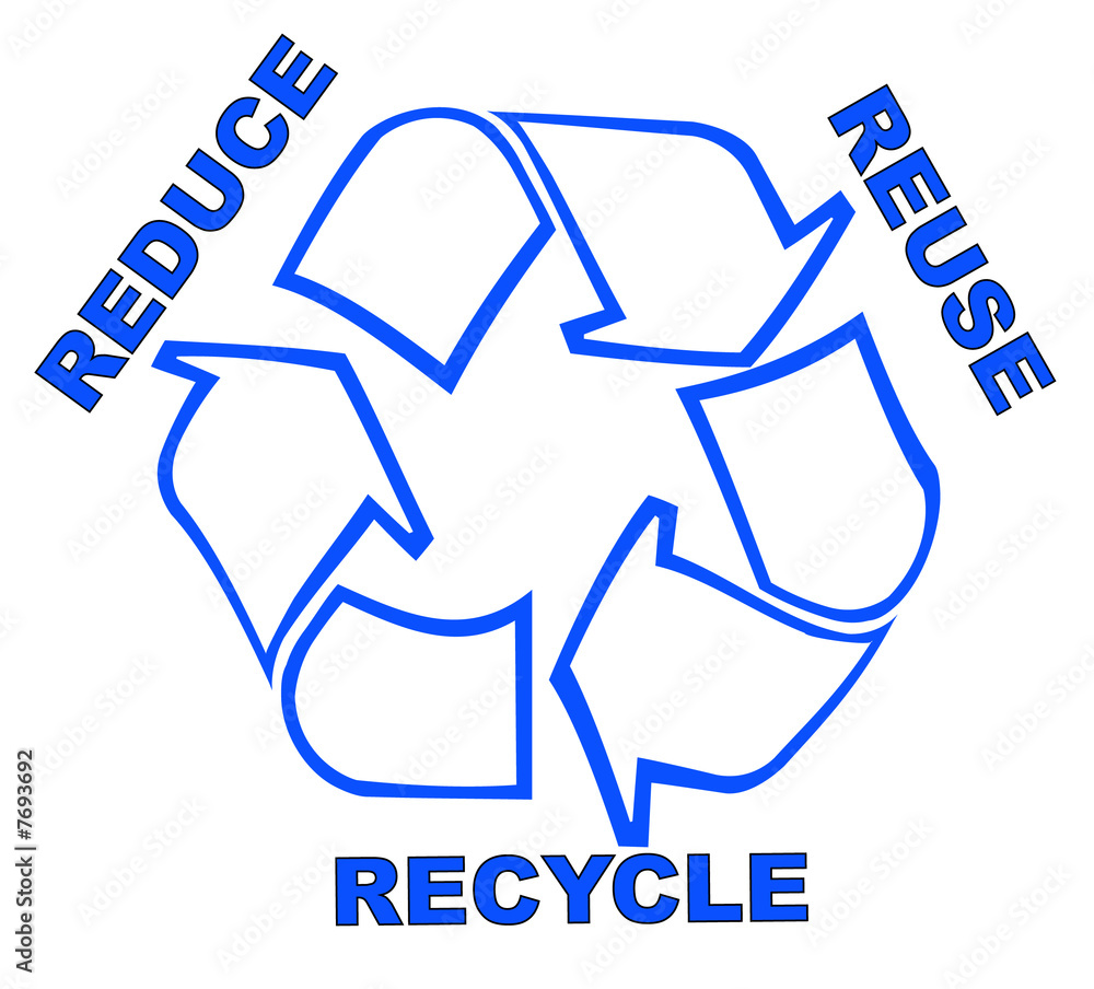 recycle symbol with words reduce reuse recycle Stock Illustration ...