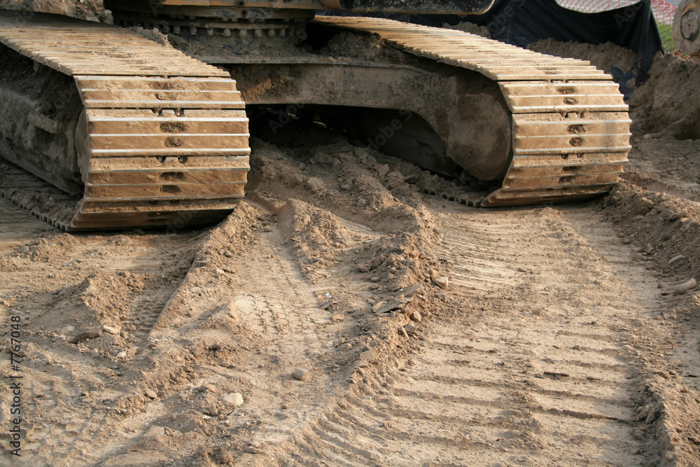 Backhoe Tracks Stock Photo | Adobe Stock