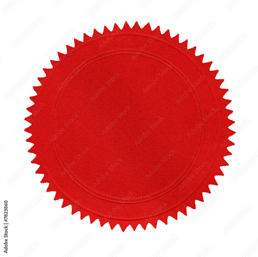 Blank Red Seal Stock Photo | Adobe Stock