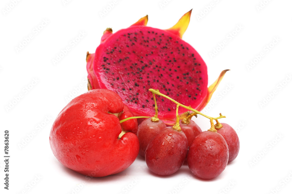 Red Color Fruits Stock Photo | Adobe Stock