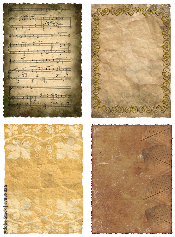 Old paper. Collage. Stock Illustration | Adobe Stock