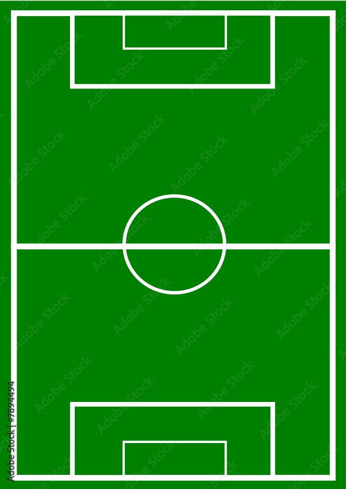 Fussballfeld Stock-Vektorgrafik | Adobe Stock