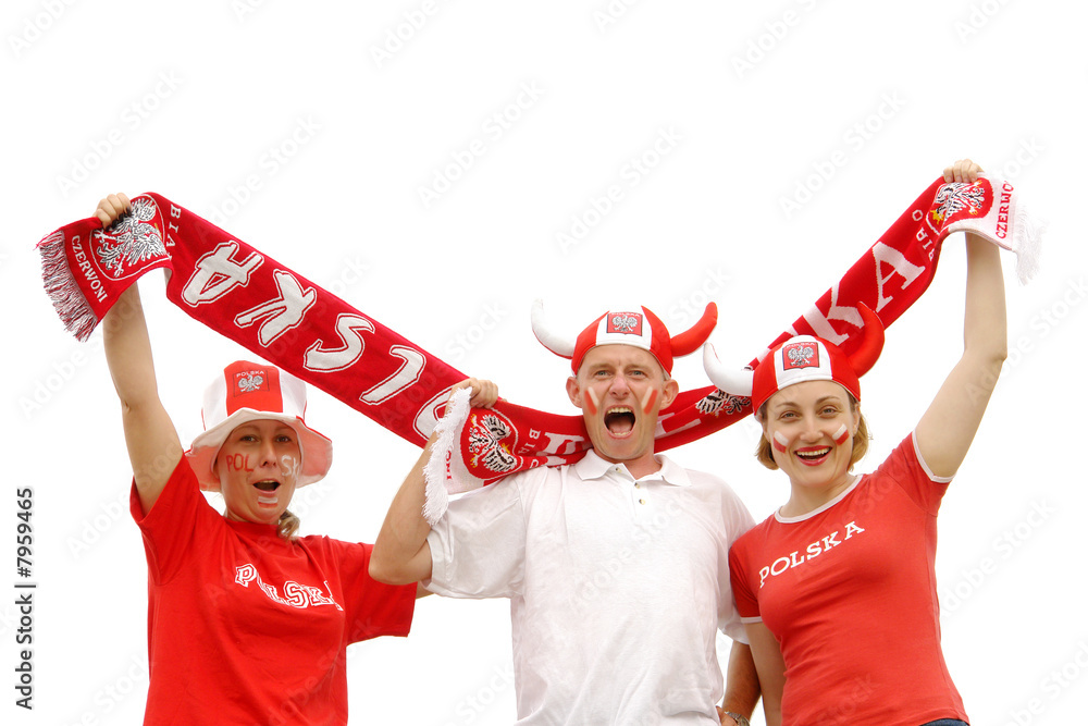Polish soccer fans Stock Photo | Adobe Stock
