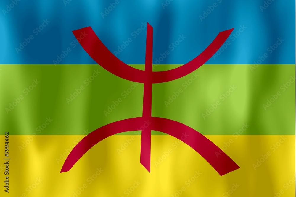 drapeau berbere kabyle flag Stock Illustration | Adobe Stock